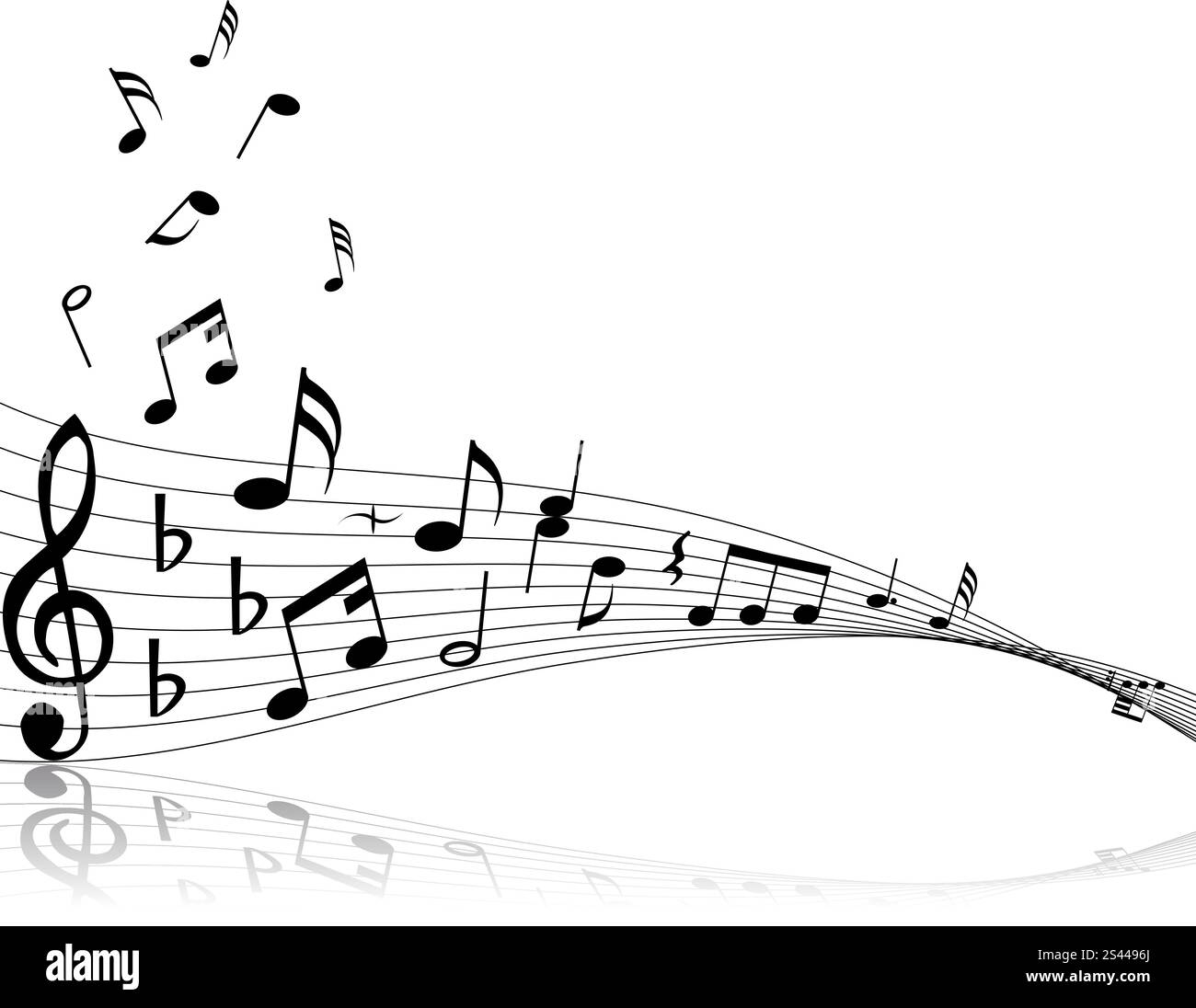 Musical note staff on the red background Stock Vector Image & Art - Alamy