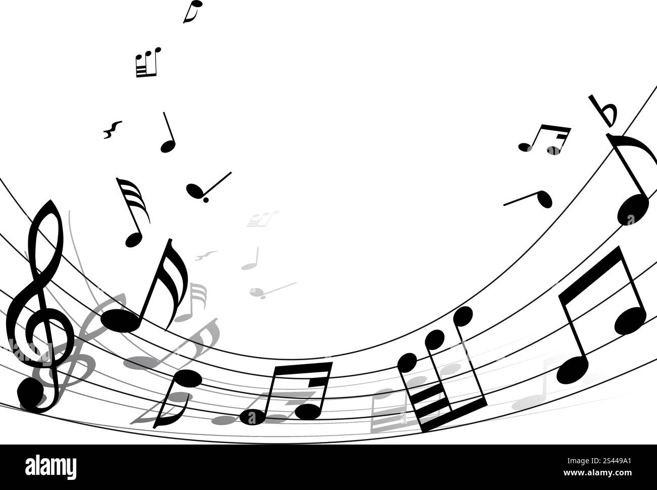 Musical note staff on the red background Stock Vector Image & Art - Alamy