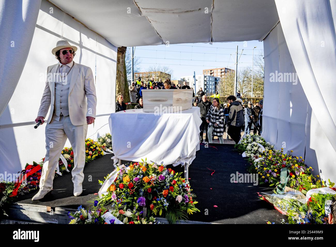 ROTTERDAM - 10/01/2025, Family and friends say goodbye to 14-year-old ...