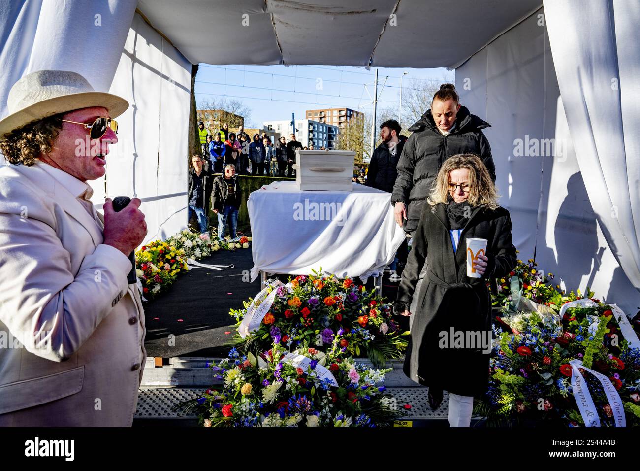 ROTTERDAM - 10/01/2025, Family and friends say goodbye to 14-year-old ...