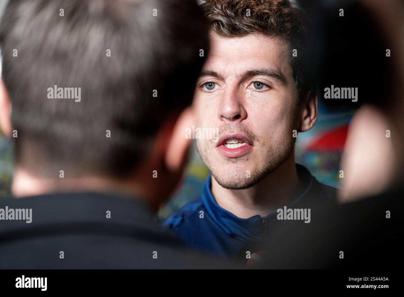 Broendby, Denmark. 10th Jan, 2025. Broendby's Jacob Rasmussen at the ...