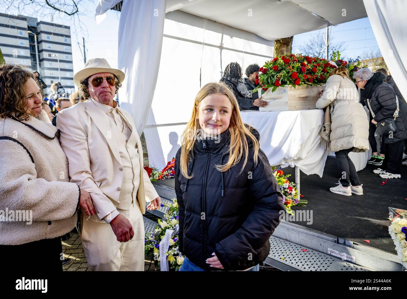 ROTTERDAM - 10/01/2025, Family and friends say goodbye to 14-year-old ...