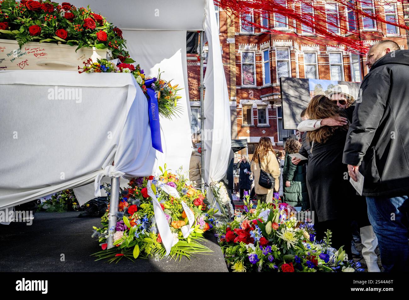 ROTTERDAM - 10/01/2025, Family and friends say goodbye to 14-year-old ...