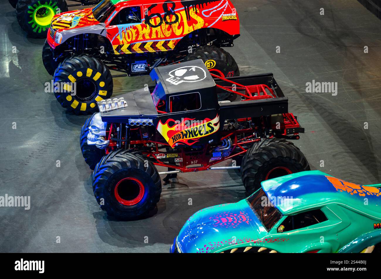 Lisbon, Portugal - March 2, 2024: HOT WHEELS MONSTER TRUCKS LIVE GLOW ...