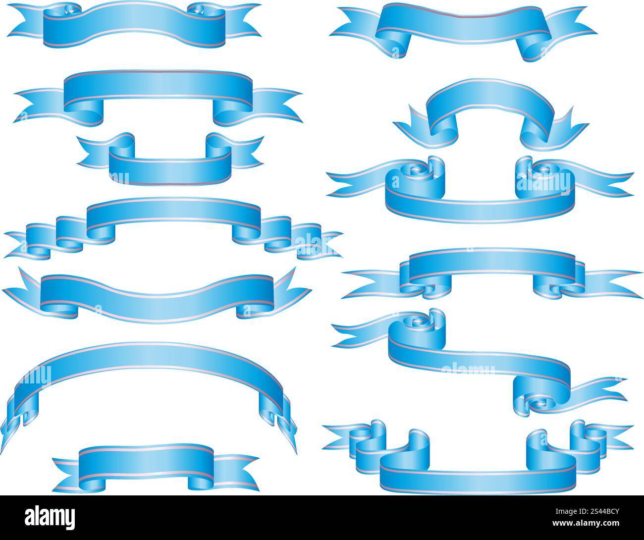 Collection of vector banners in different shape Stock Vector Image ...