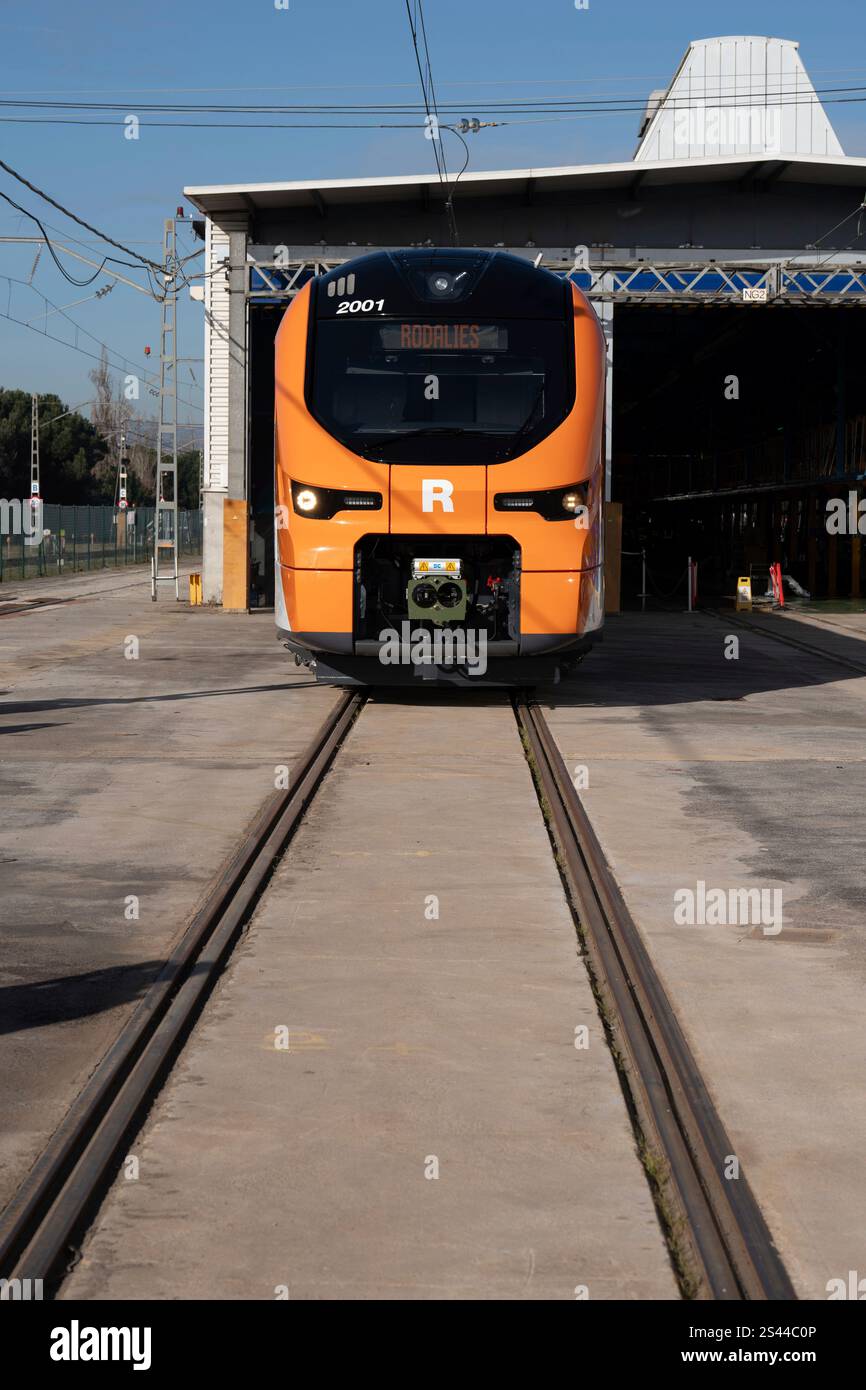 A new Rodalies train at the Alstom factory, on January 10, 2025, in ...