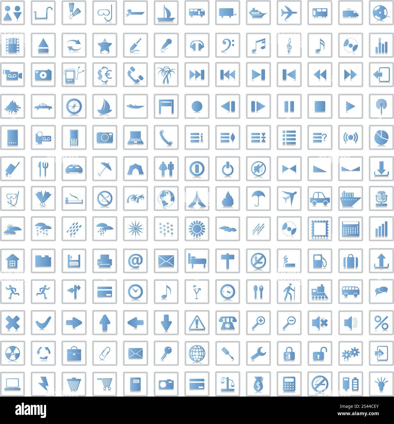 Biggest collection of 170 different icons for using in web design Stock ...