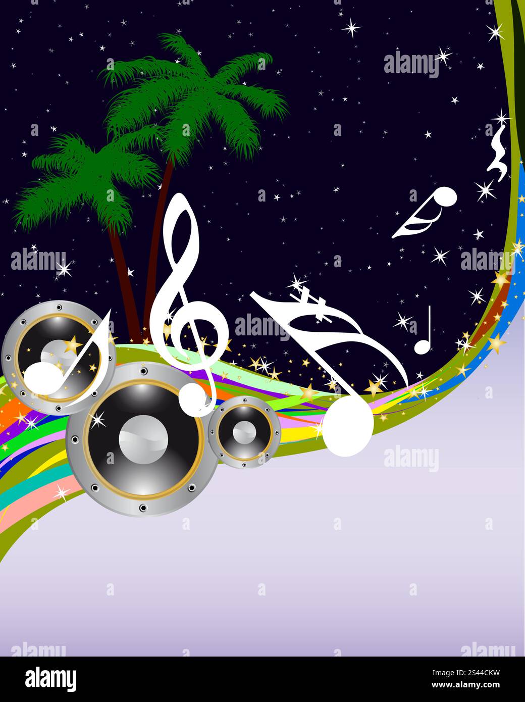 Tropical grunge music background with copy space Stock Vector Image ...