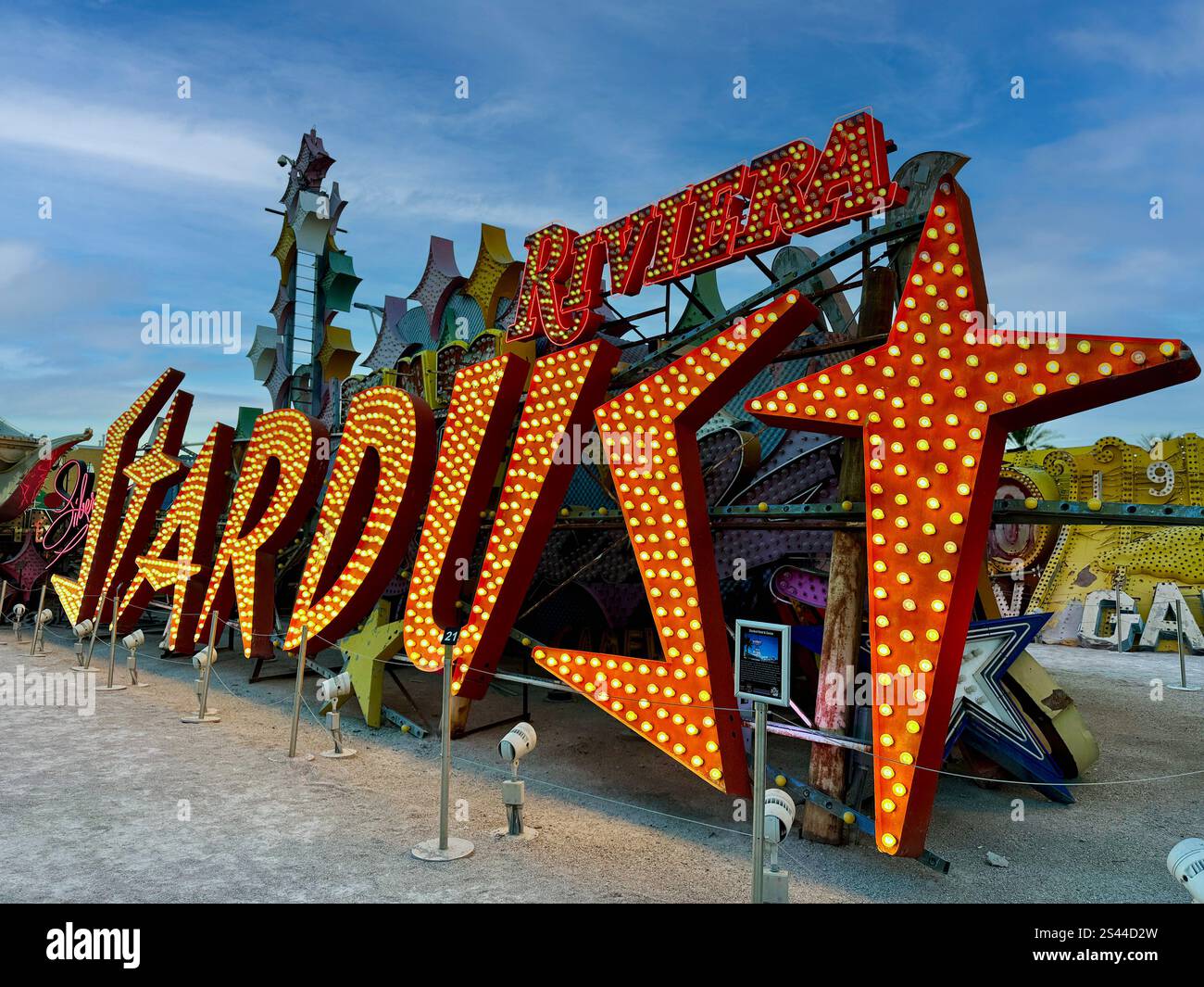 The Neon Museum, neon sign boneyard, Las Vegas, Nevada, USA Stock Photo ...