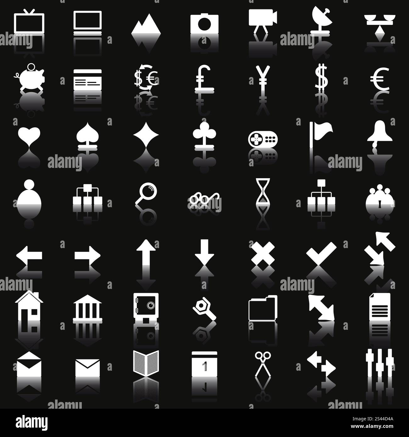 Collection of different icons for using in web design Stock Vector ...