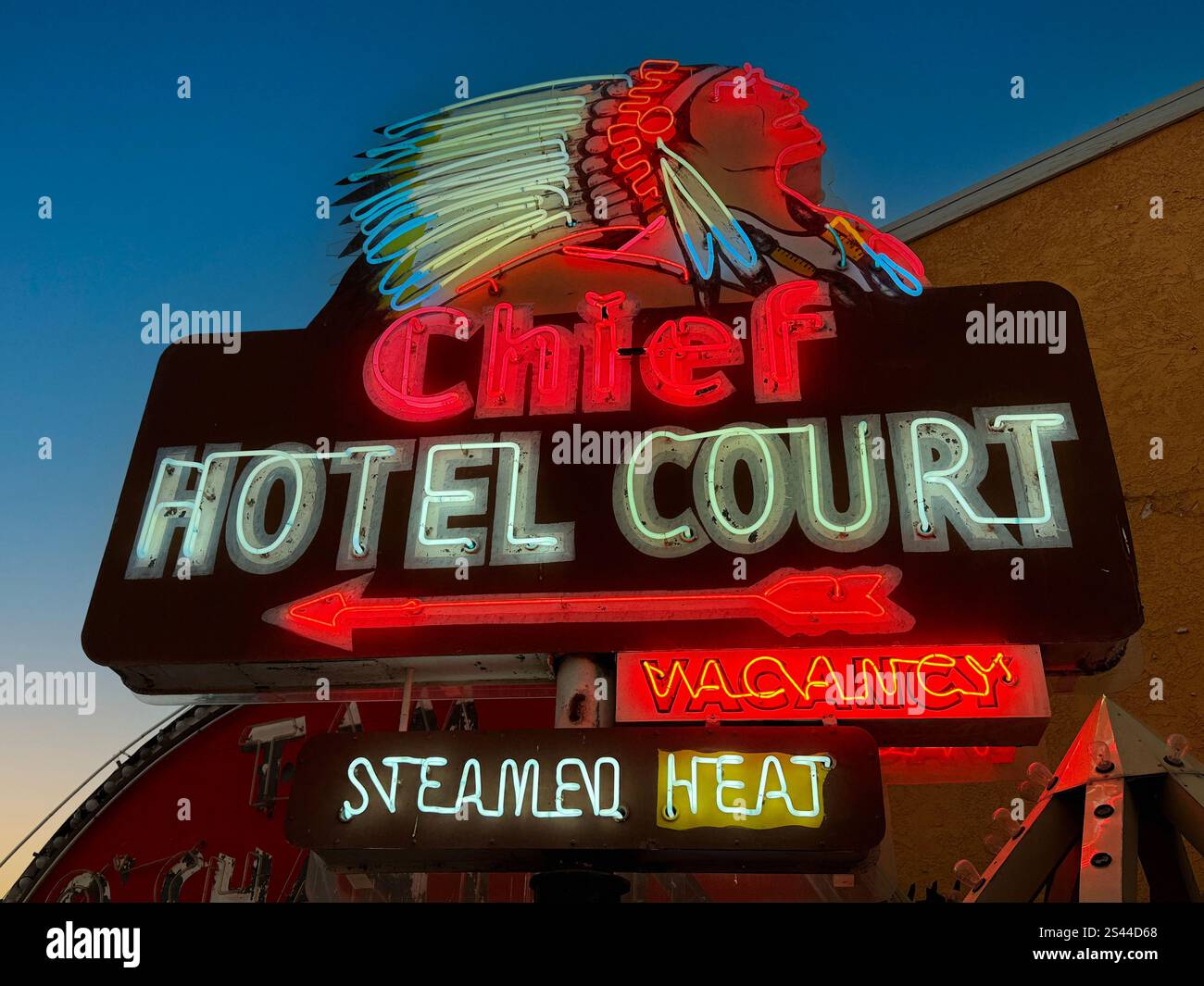 The Neon Museum, neon sign boneyard, Las Vegas, Nevada, USA Stock Photo ...