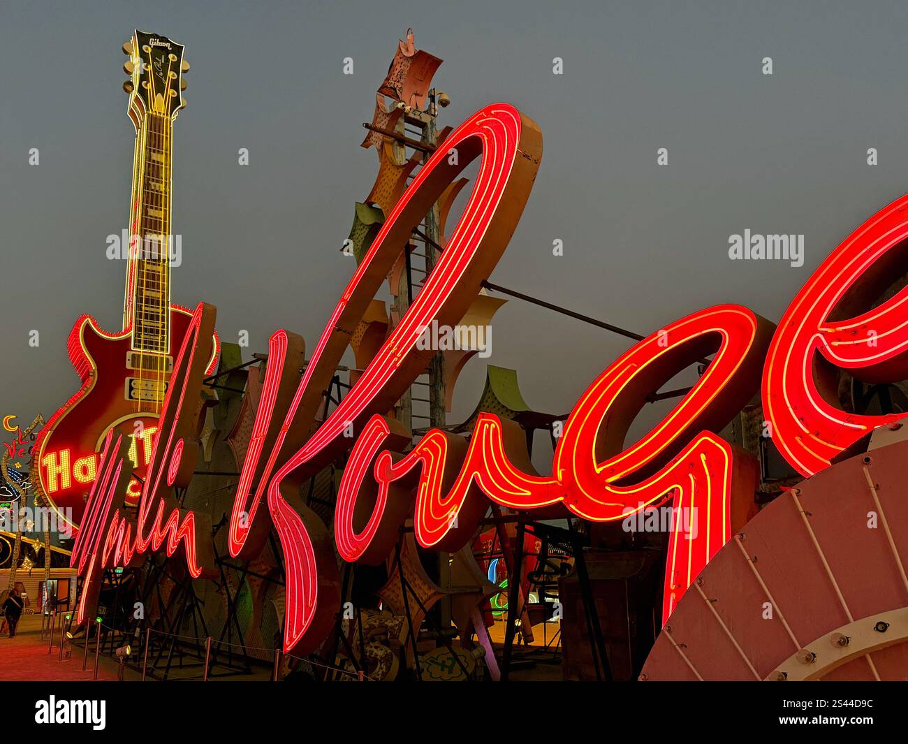 The Neon Museum, neon sign boneyard, Las Vegas, Nevada, USA Stock Photo ...