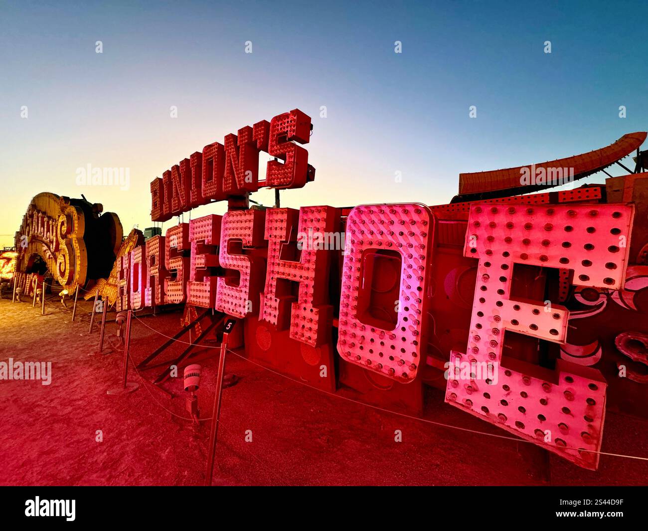 The Neon Museum, neon sign boneyard, Las Vegas, Nevada, USA Stock Photo ...