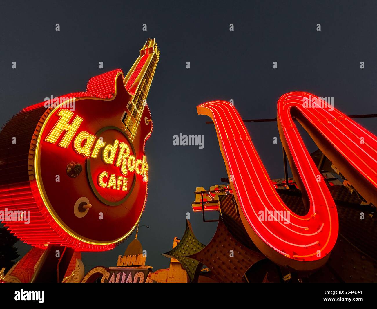 The Neon Museum, neon sign boneyard, Las Vegas, Nevada, USA Stock Photo ...