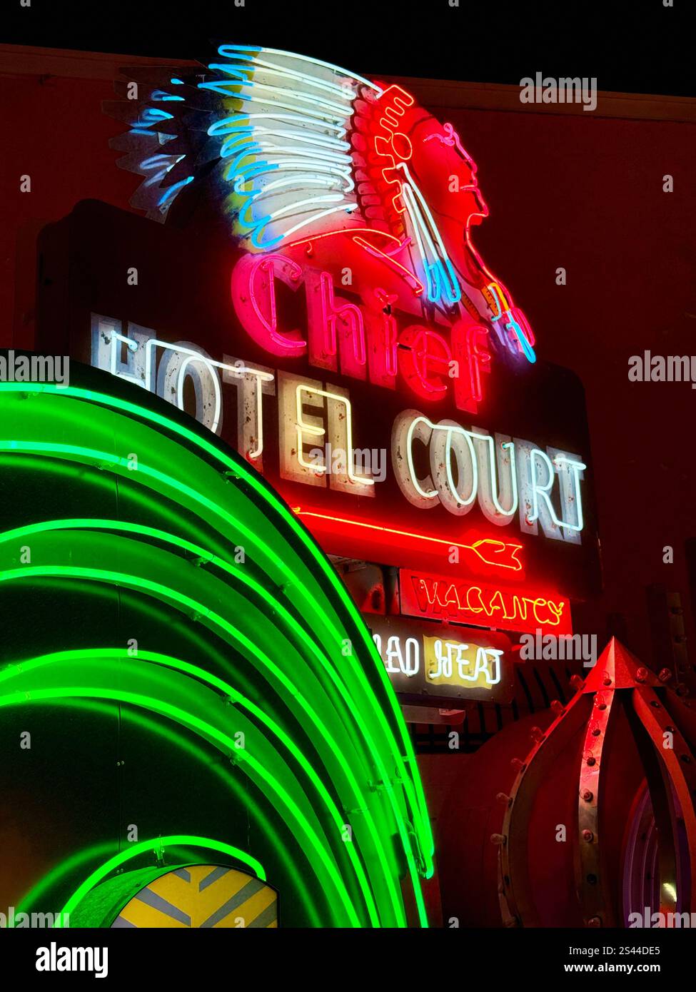 The Neon Museum, neon sign boneyard, Las Vegas, Nevada, USA Stock Photo ...
