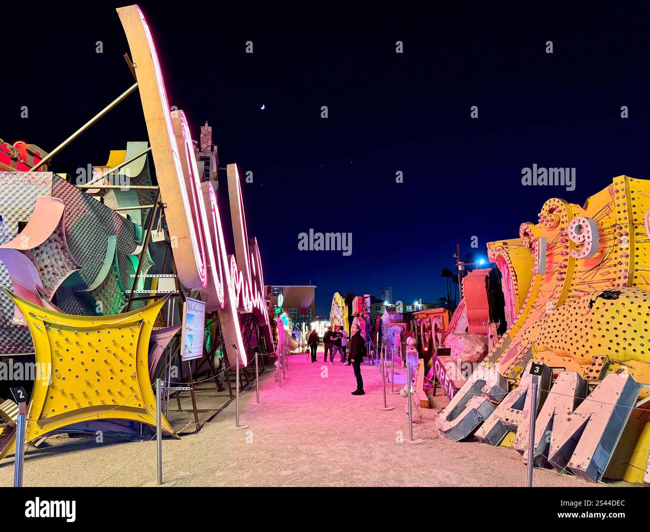The Neon Museum, neon sign boneyard, Las Vegas, Nevada, USA Stock Photo ...