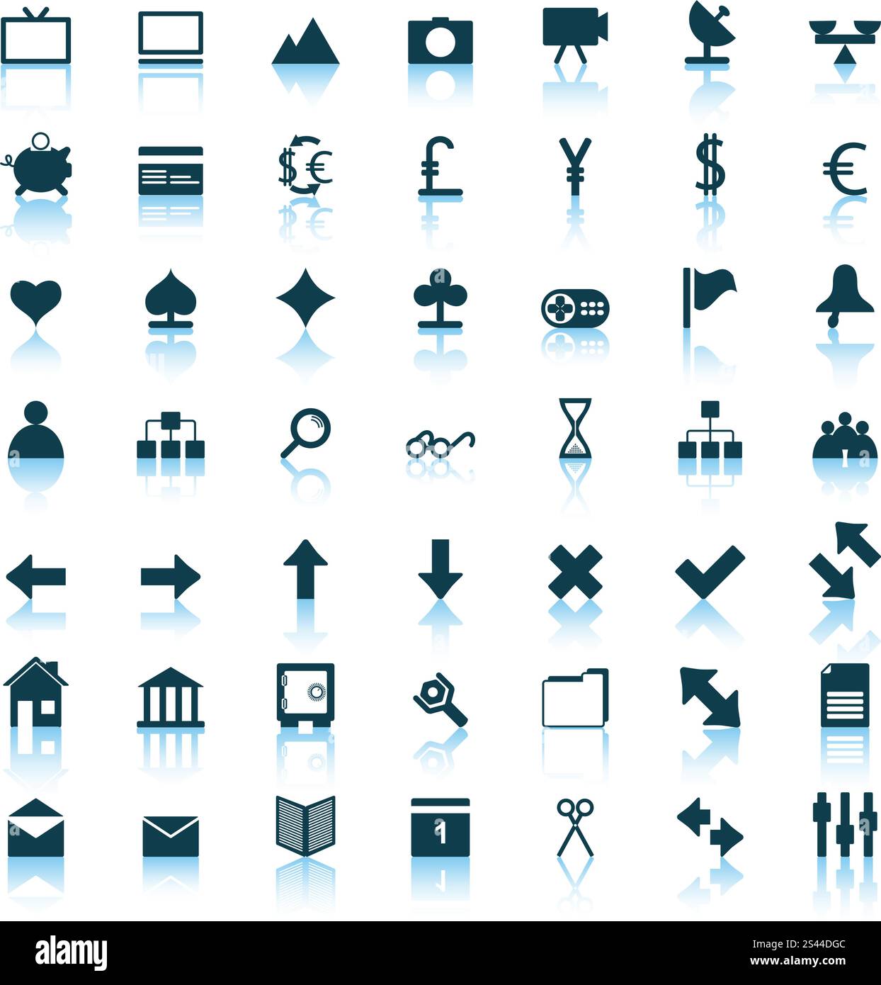 Collection of different icons for using in web design Stock Vector ...