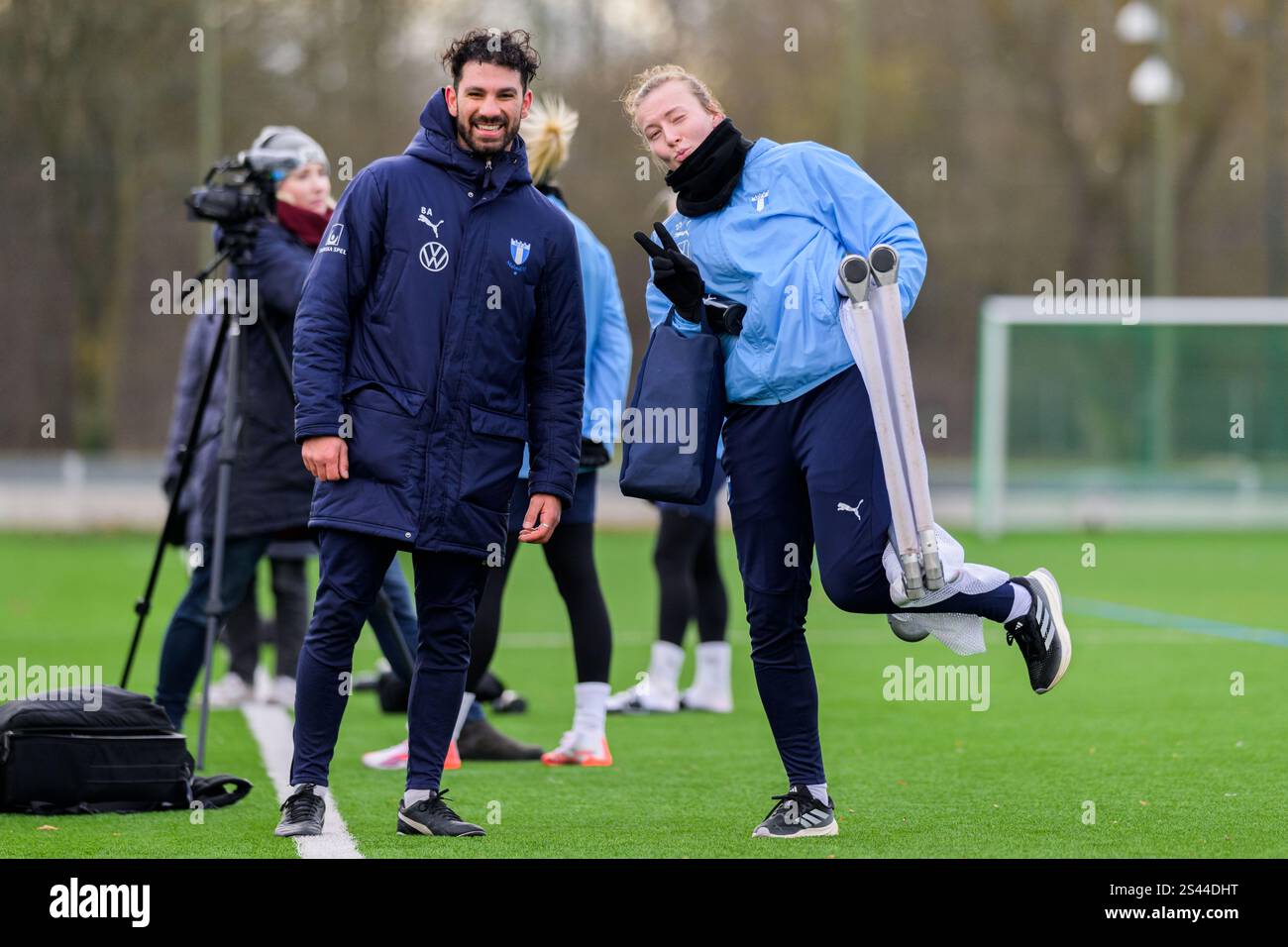 250110 Malmö FFs Sara Kanutte Fornes under en träning med Malmö FF den ...