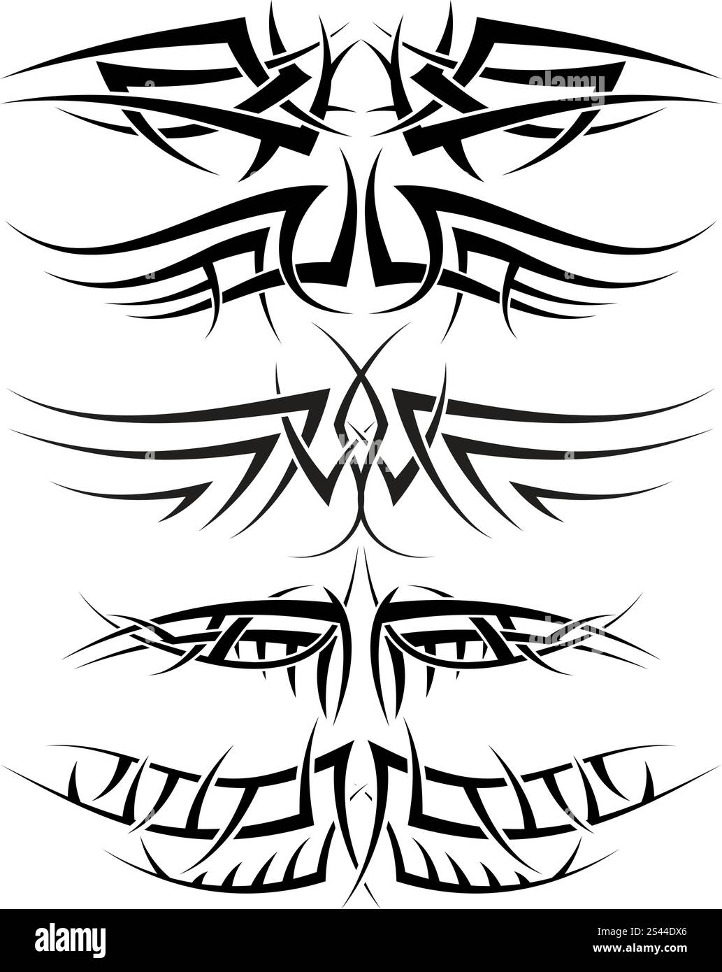 Patterns of tribal tattoo for design use Stock Vector Image & Art - Alamy