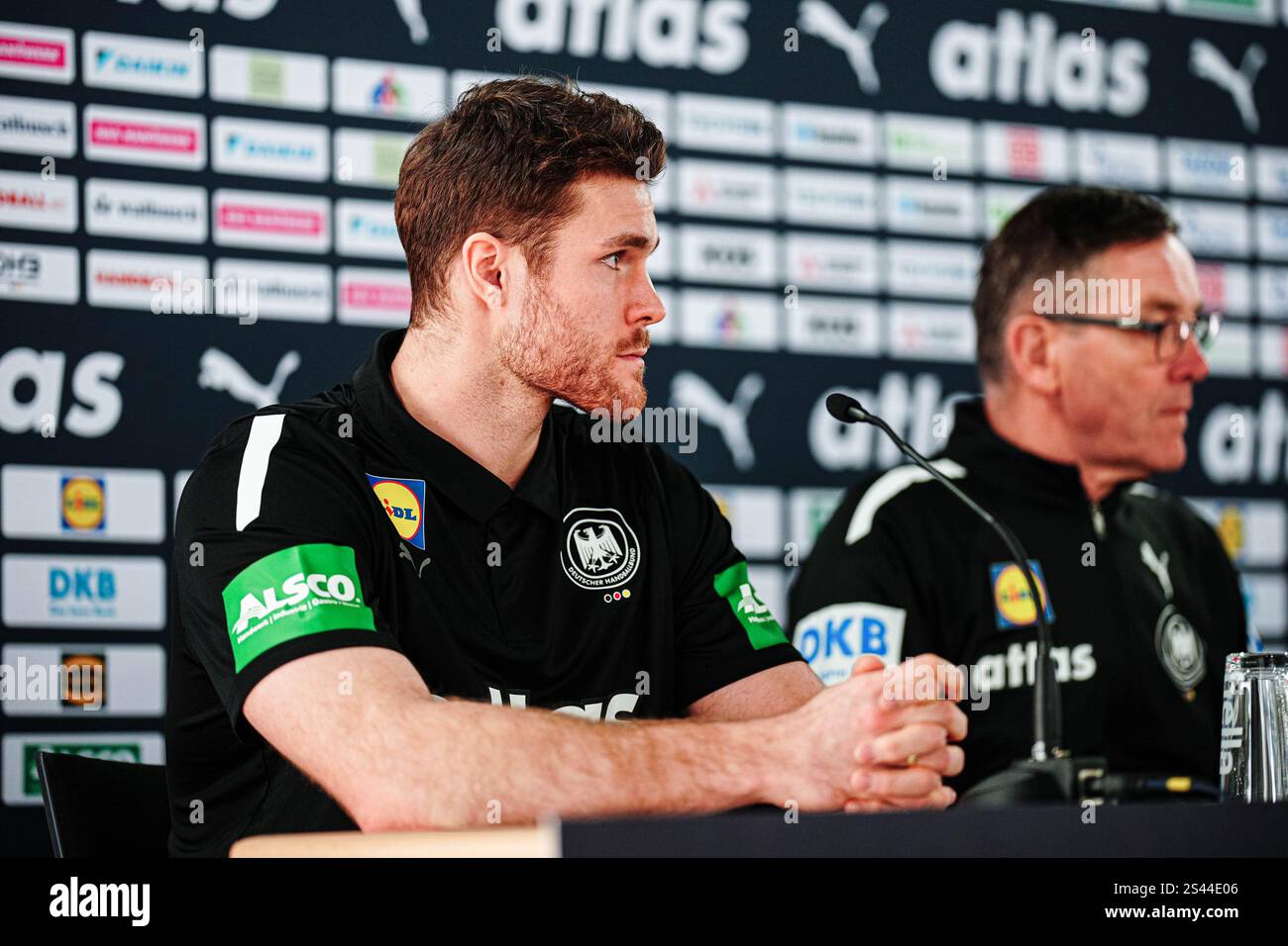 Johannes Golla (Deutschland, #04) GER, Pressekonferenz Deutschland ...