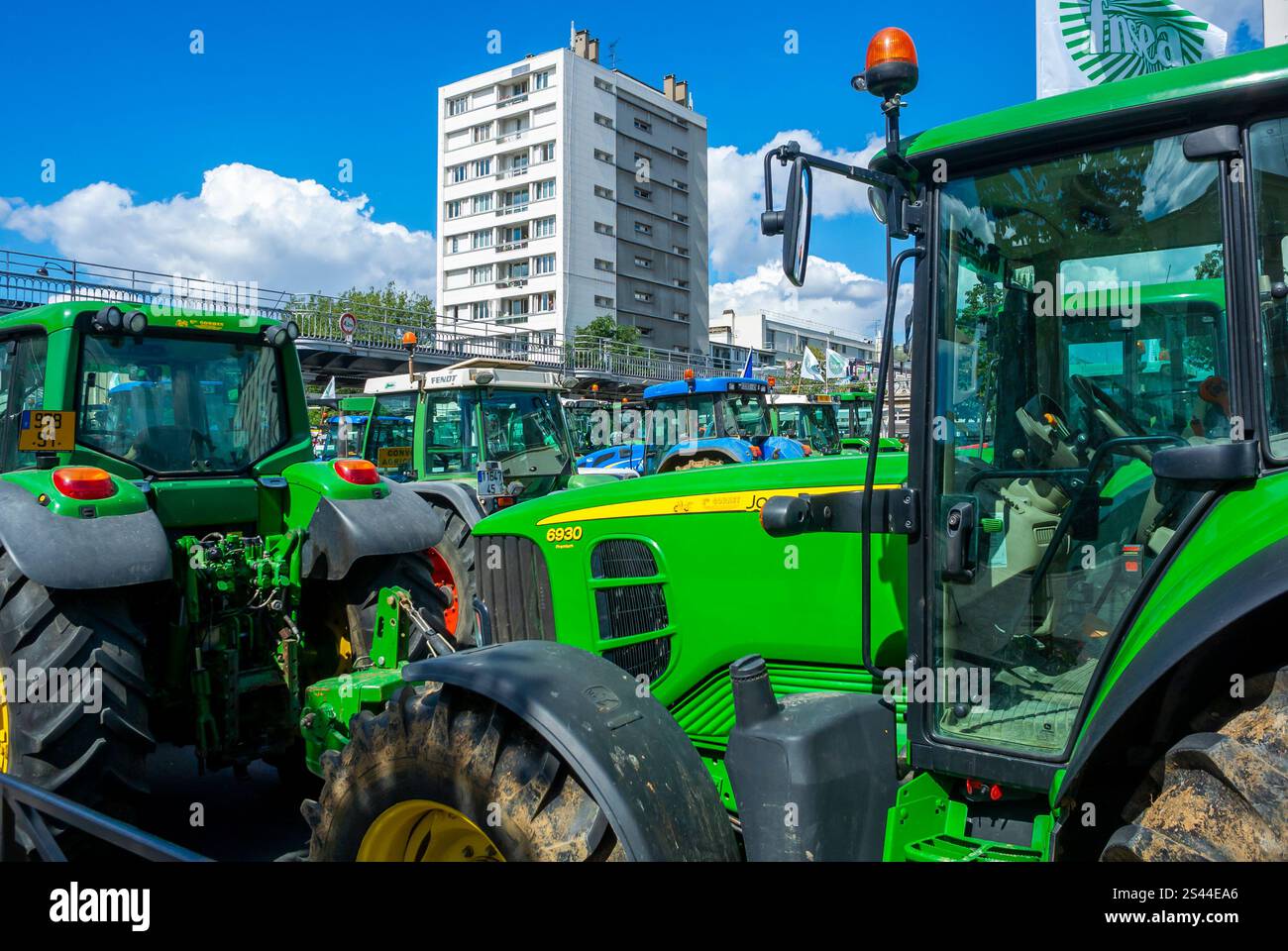 Paris, France. Protest, Close up, French Farmers Demonstration with ...