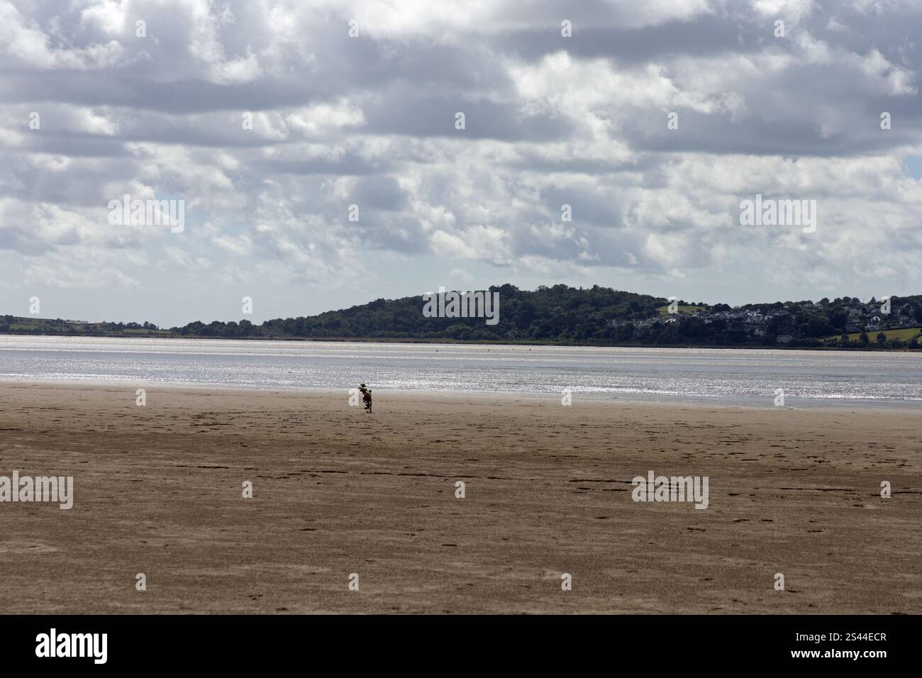Mud flats and cloudscapes Morecambe Bay near Silverdale Lancashire ...