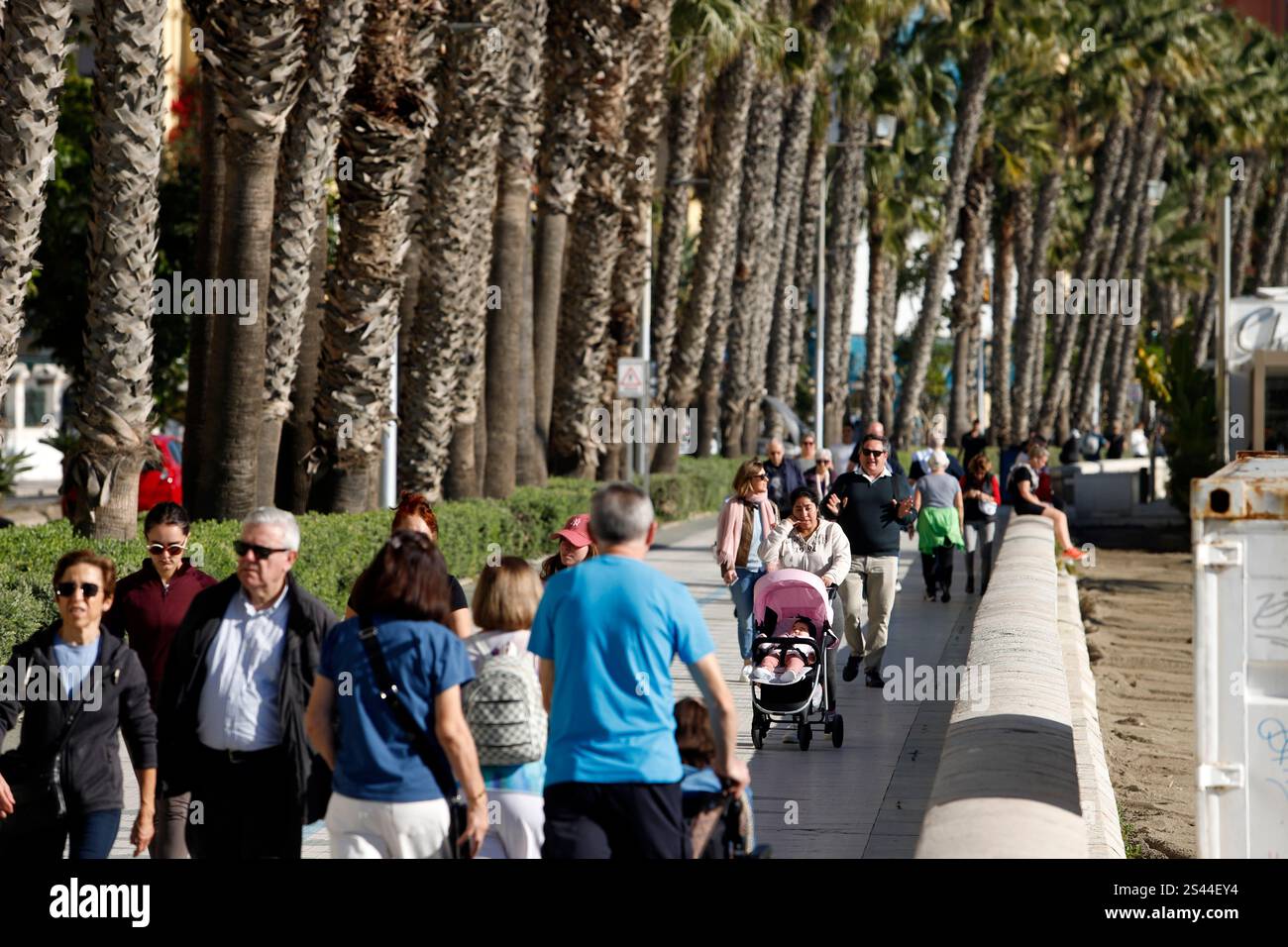 People on the promenade of the Malagueta beach. January 10, 2025 in ...