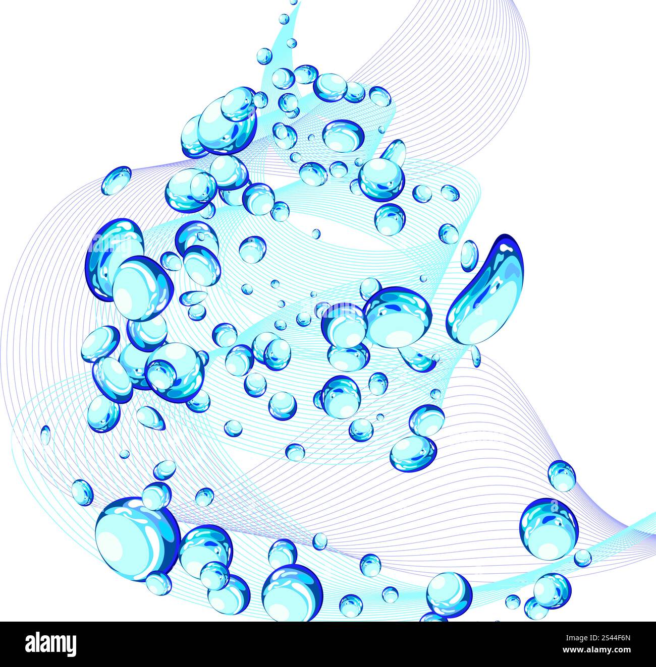Abstract water vector background with bubbles of air Stock Vector Image ...