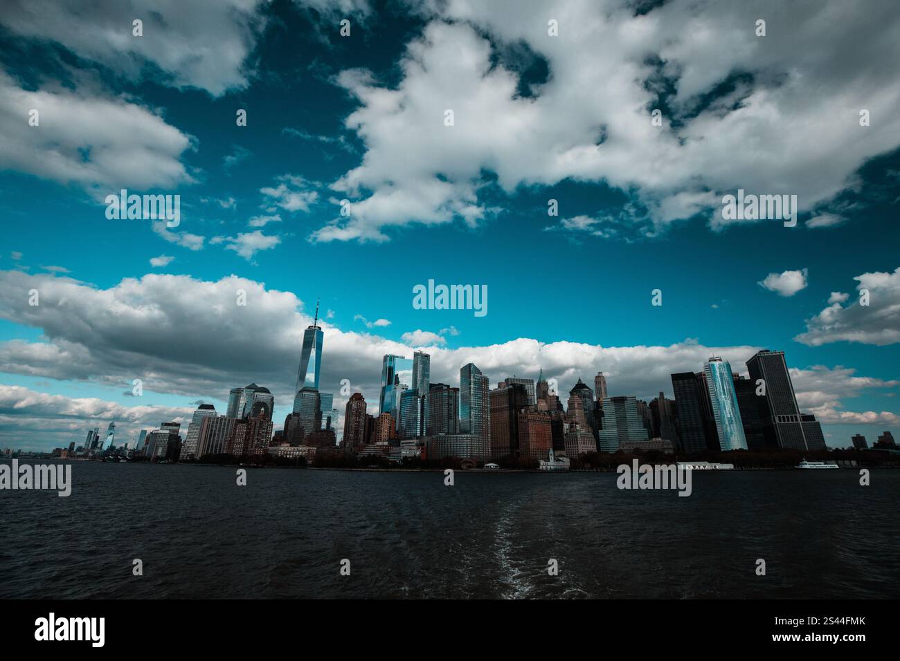 New York Skyline view from the Upper Bay Stock Photo - Alamy