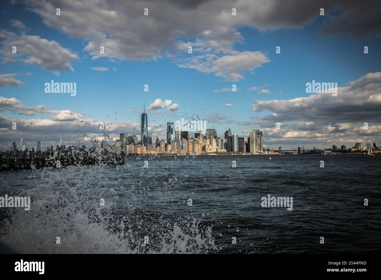 New York Skyline view from the Upper Bay Stock Photo - Alamy