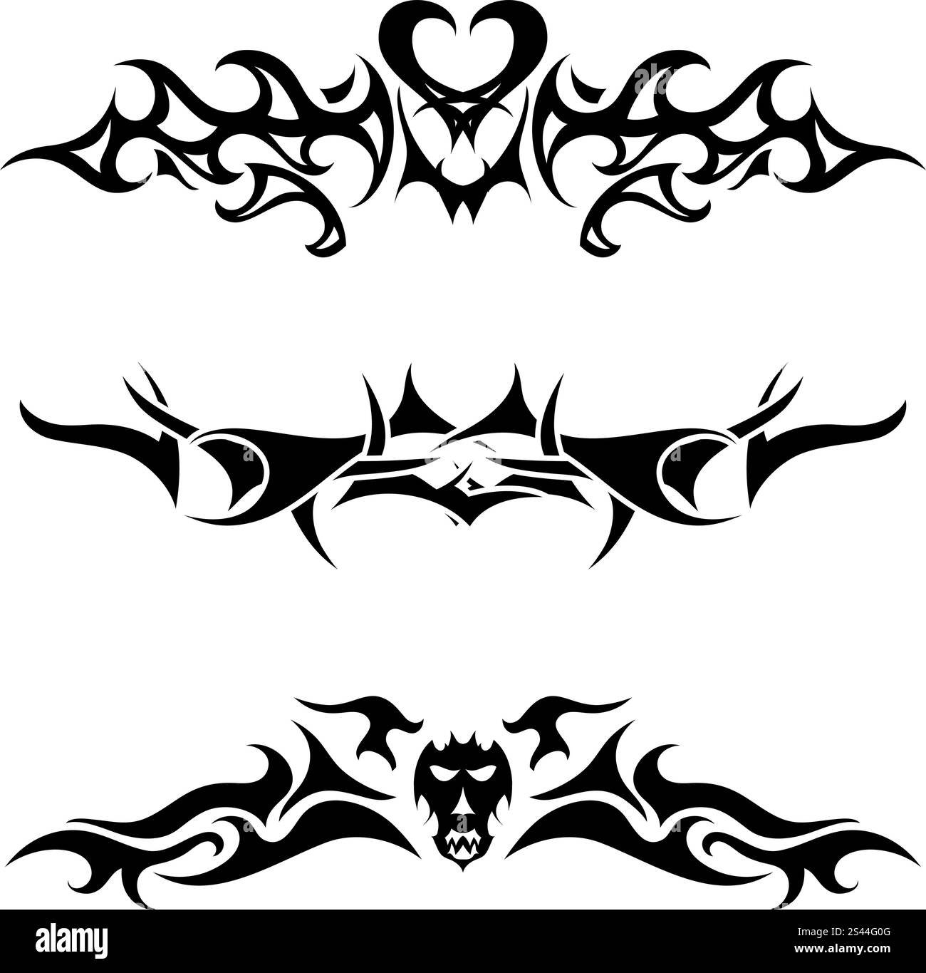 Patterns of tribal tattoo for design use Stock Vector Image & Art - Alamy