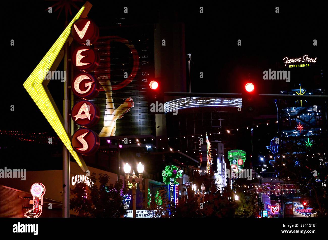 Vegas neon sign, Fremont Street, Las Vegas, Nevada, USA Stock Photo - Alamy
