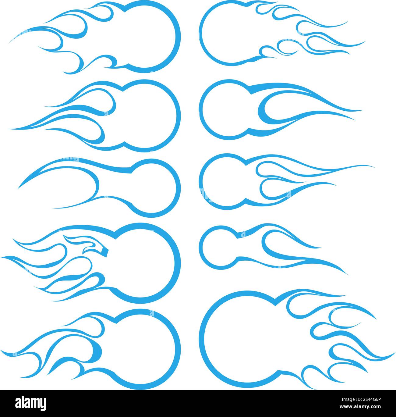 Set of different fireballs patterns for design use Stock Vector Image ...