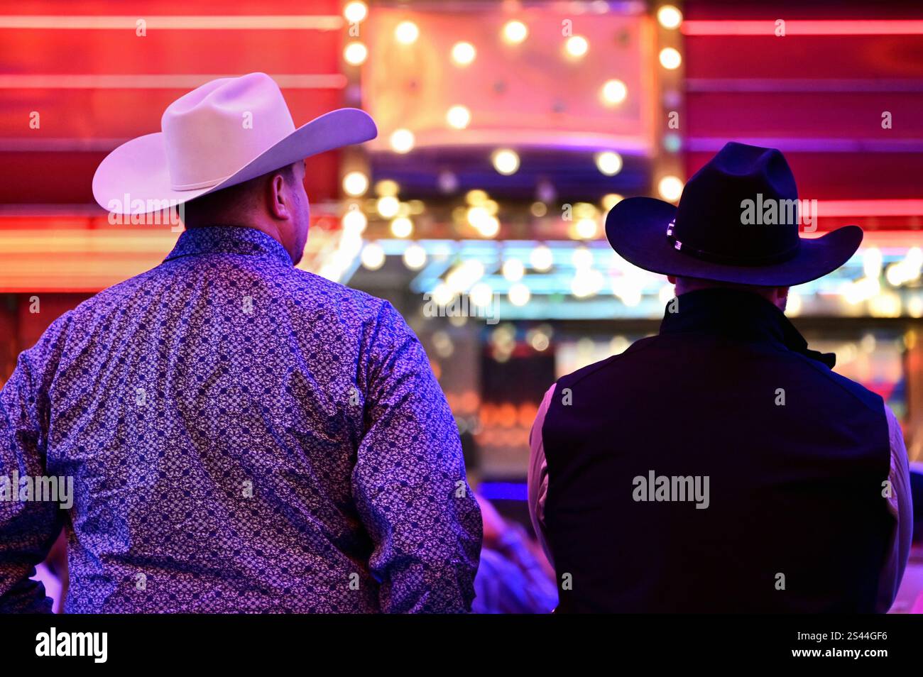 Cowboys at the Fremont Street Experience, Las Vegas, Nevada, USA Stock ...
