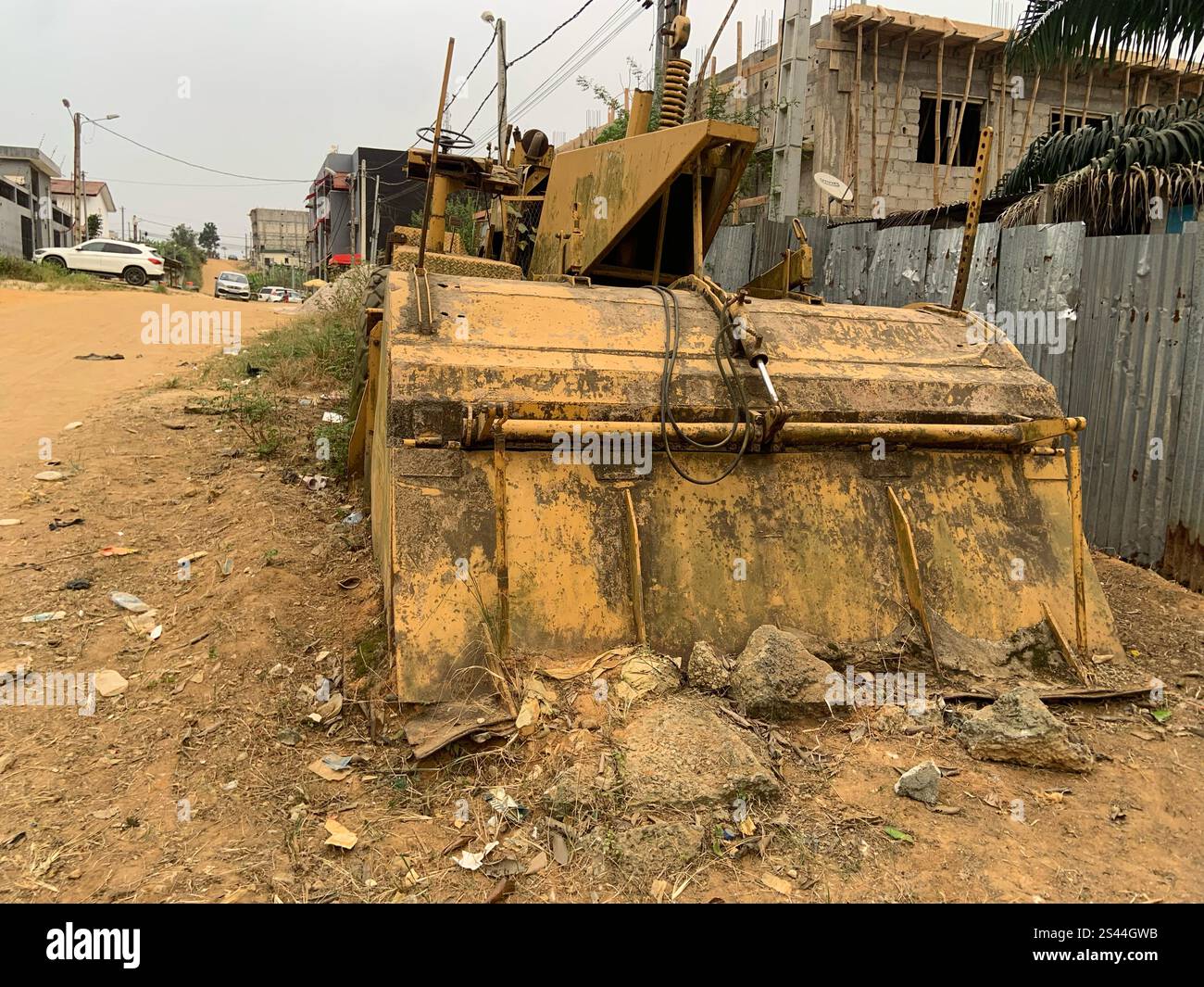 In the heart of the Ivory Coast, where time seems to stand still, old vehicles are left to rust ...