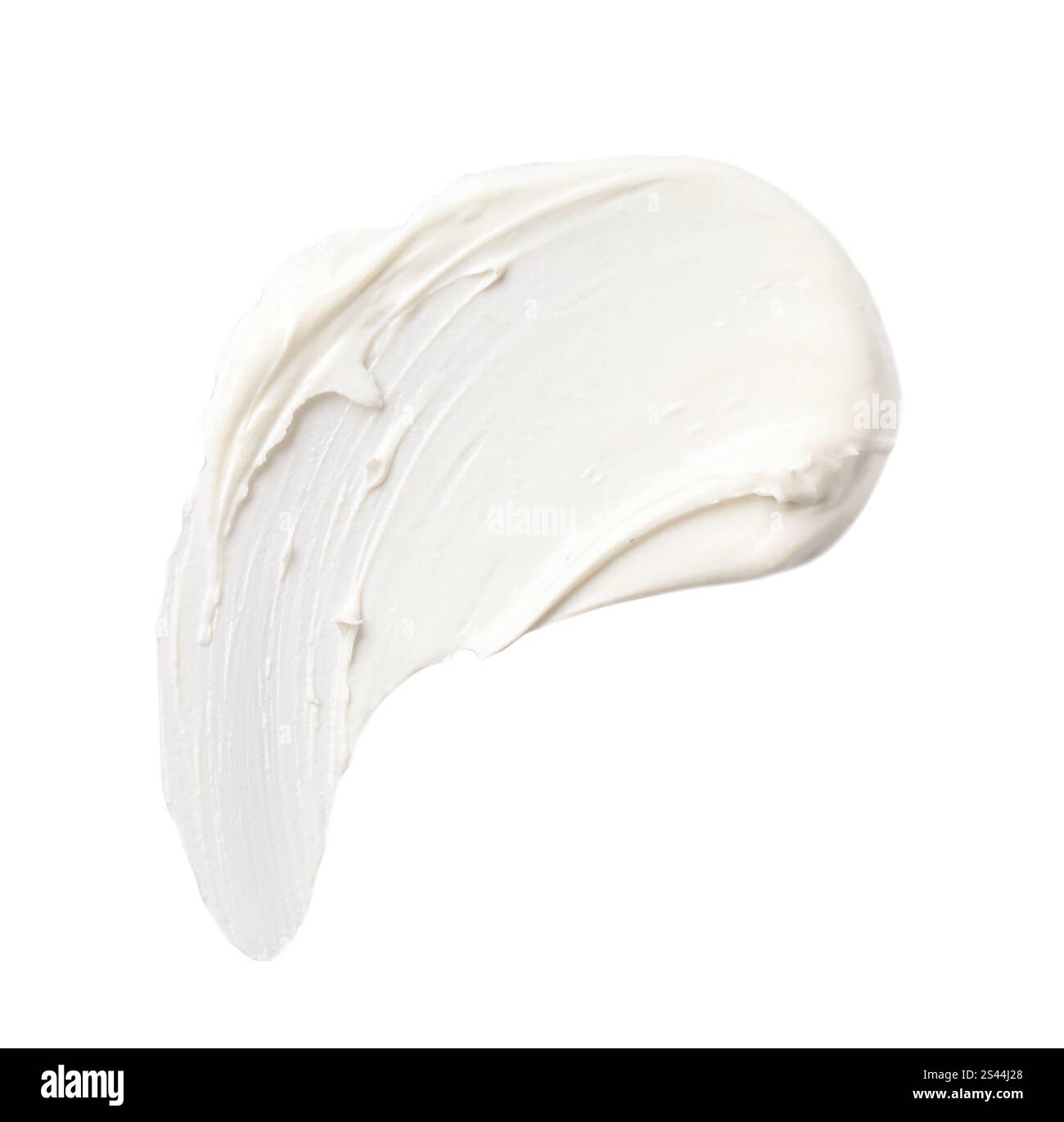 Cream isolated on white, top view. Sample of cosmetic product Stock ...