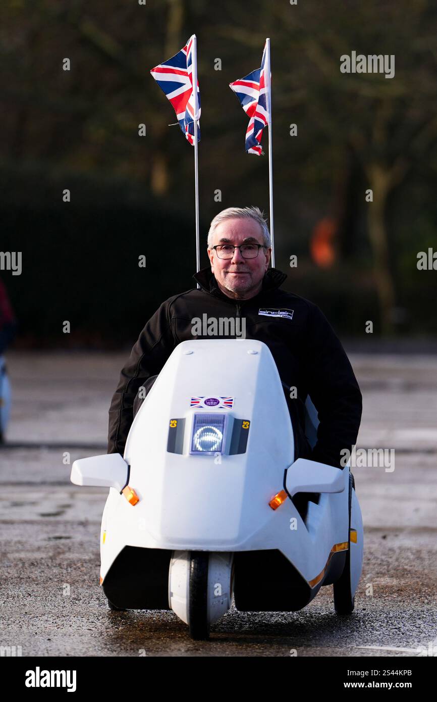 Sinclair C5 enthusiasts at a gathering at Alexandra Palace in London to ...