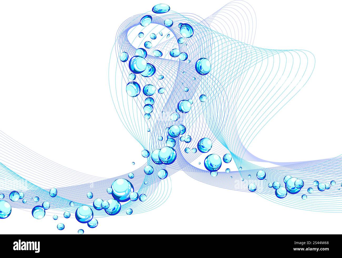 Abstract water vector background with bubbles of air Stock Vector Image ...