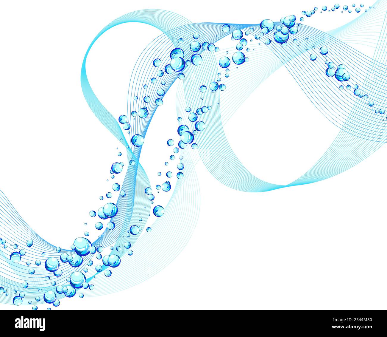 Abstract water vector background with bubbles of air Stock Vector Image ...