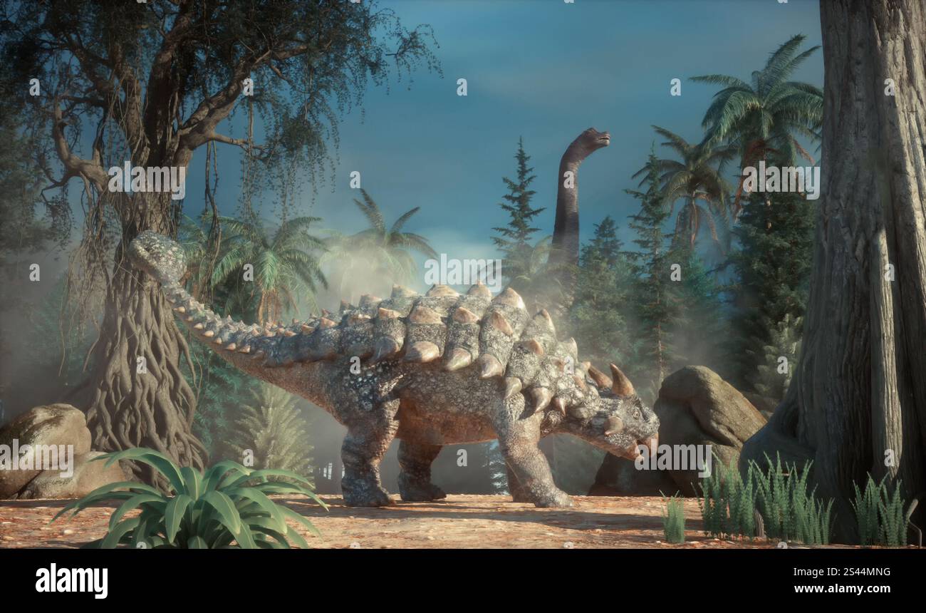 Ankylosaurus in the forest. This is a 3d render illustration Stock ...