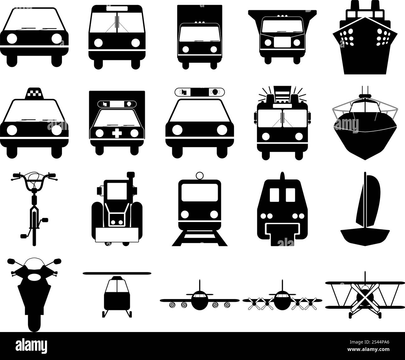 Transportation set of different vector web icons Stock Vector Image ...