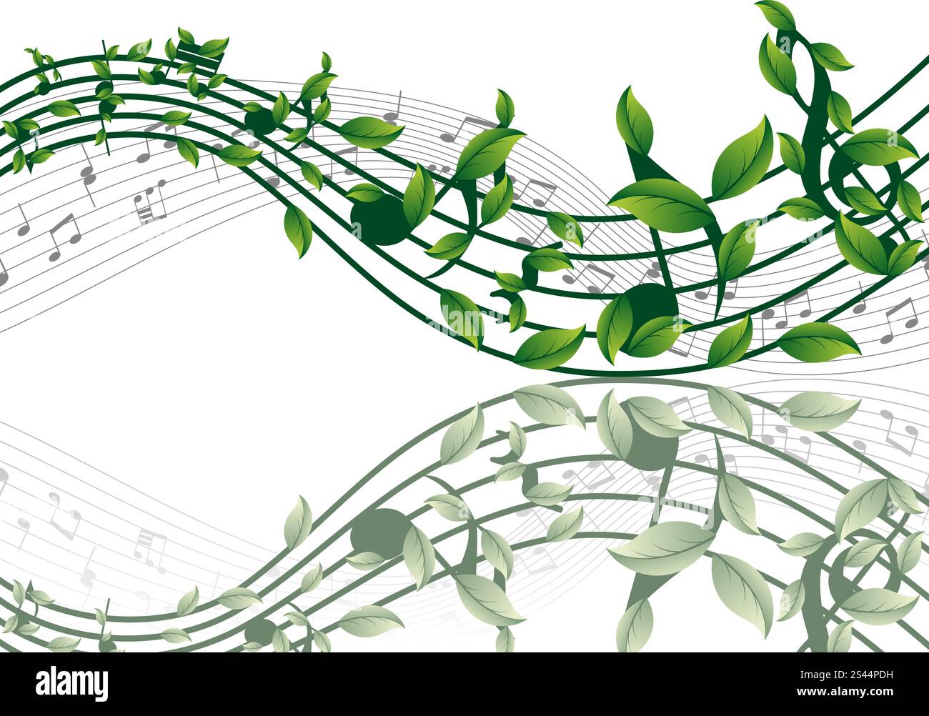 Vector musical notes staff background for design use Stock Vector Image ...
