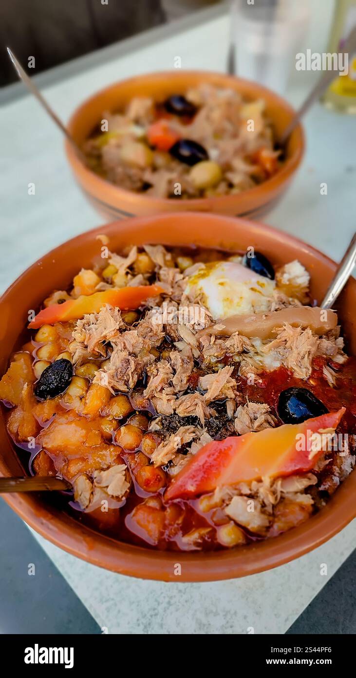 Lablabi is a popular dish in Tunisia made from chickpeas, served as ...