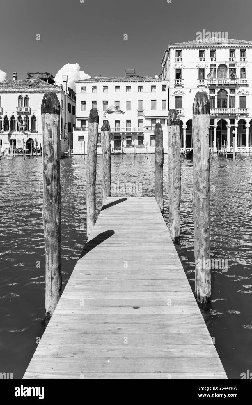 Venice jetty Black and White Stock Photos & Images - Alamy