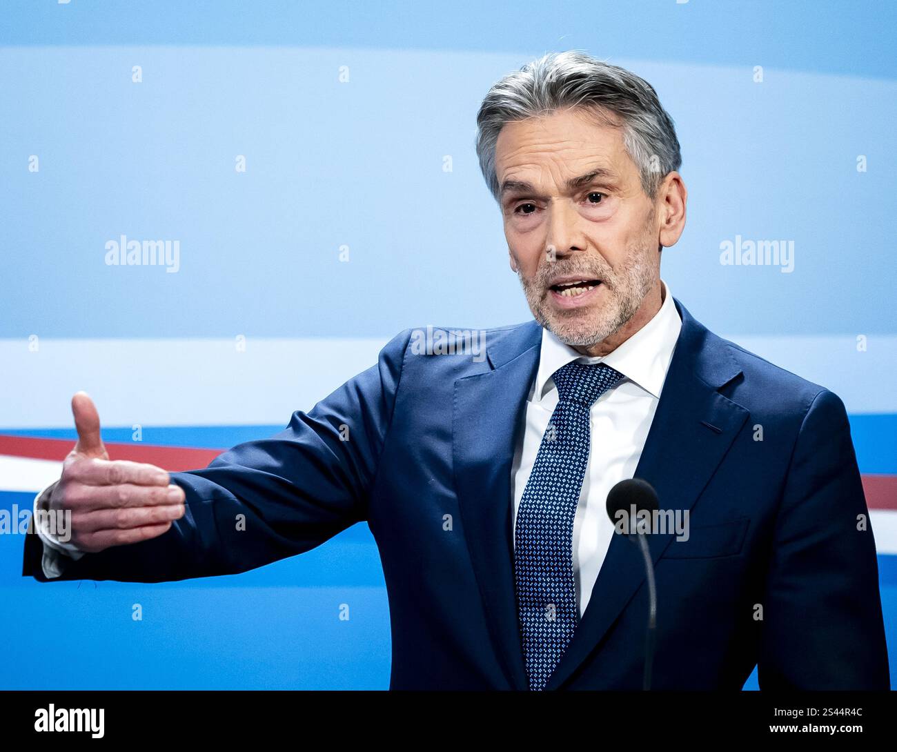 DEN HAAG - 10/01/2025, Prime Minister Dick Schoof during his press ...