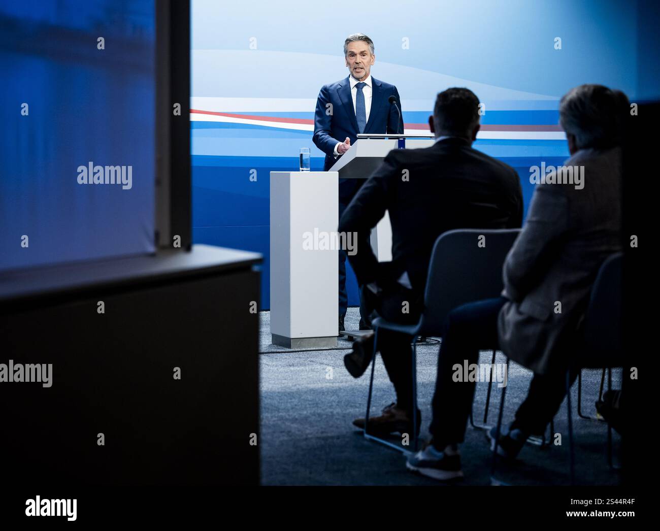 DEN HAAG - 10/01/2025, Prime Minister Dick Schoof during his press ...