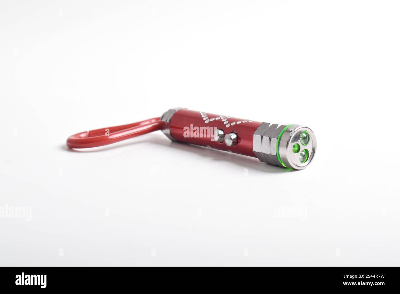 Laser pointer flashlight isolated on white background. Laser pointer ...