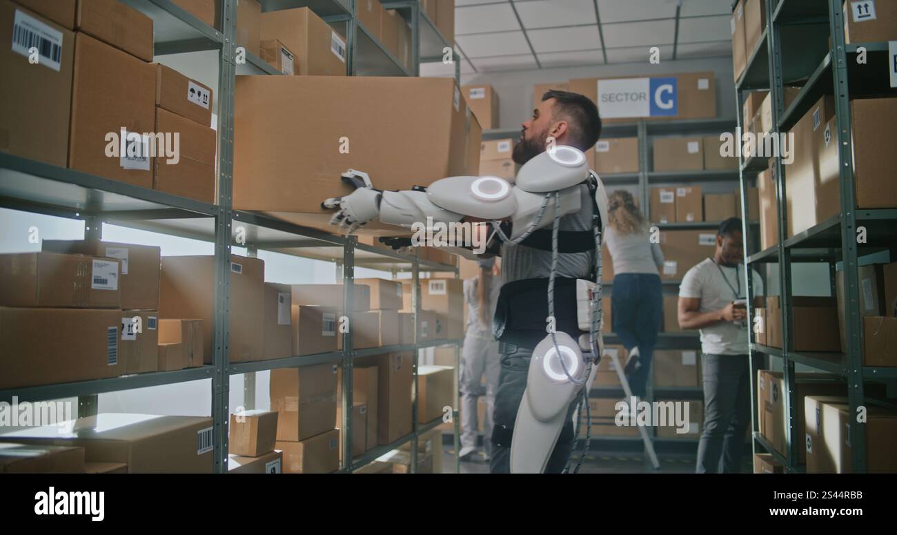 High-Tech Modern Warehouse: African American Inventory Specialist with ...