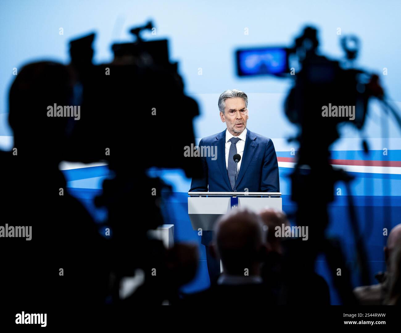 DEN HAAG - Prime Minister Dick Schoof during his press conference ...