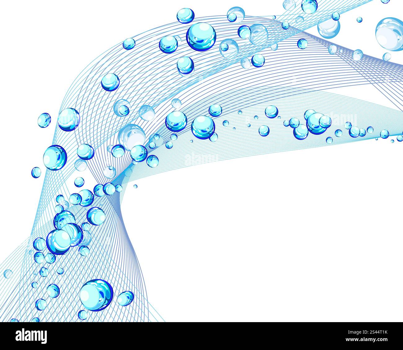 Abstract water vector background with bubbles of air Stock Vector Image ...